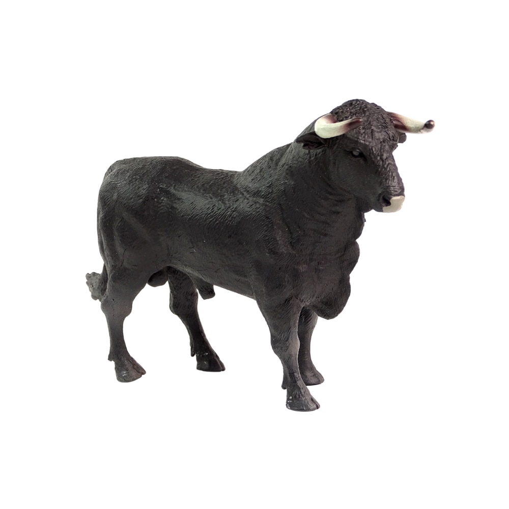Figurina de colectie taur, LEANToys, 3 ani +, 16 x 10 x 4.5cm, Negru ...