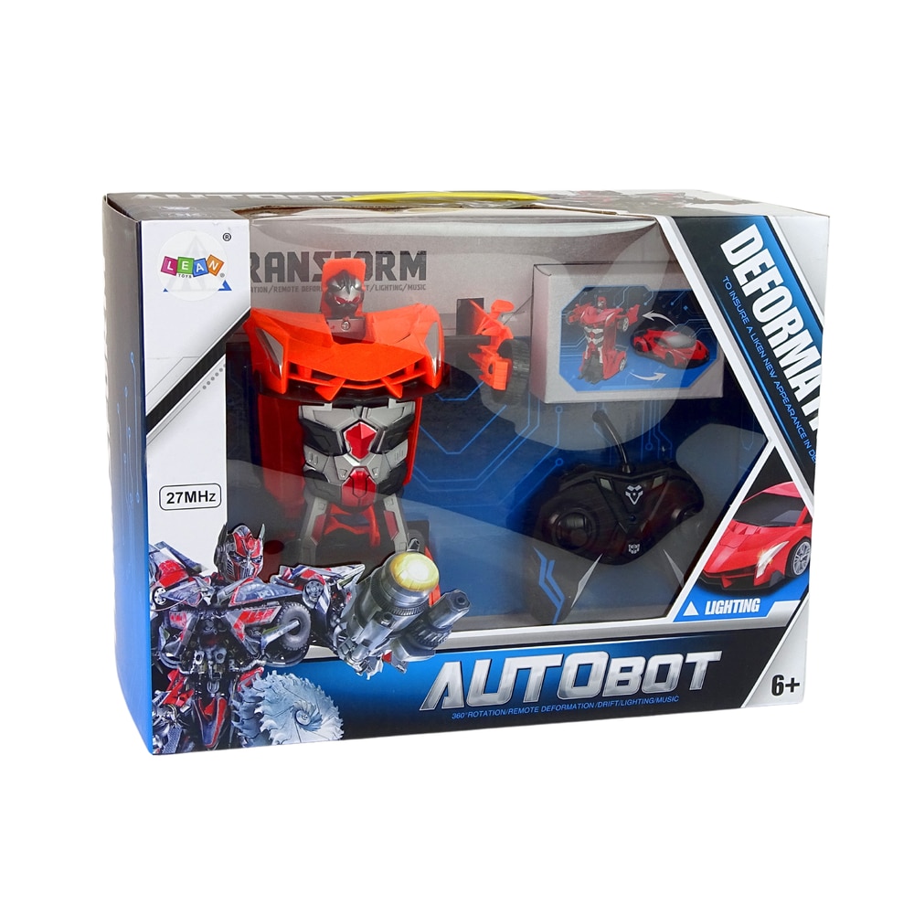 Auto Robot Transformer 2in1, Lean Toys, 6+, Cu telecomanda, Multicolor ...