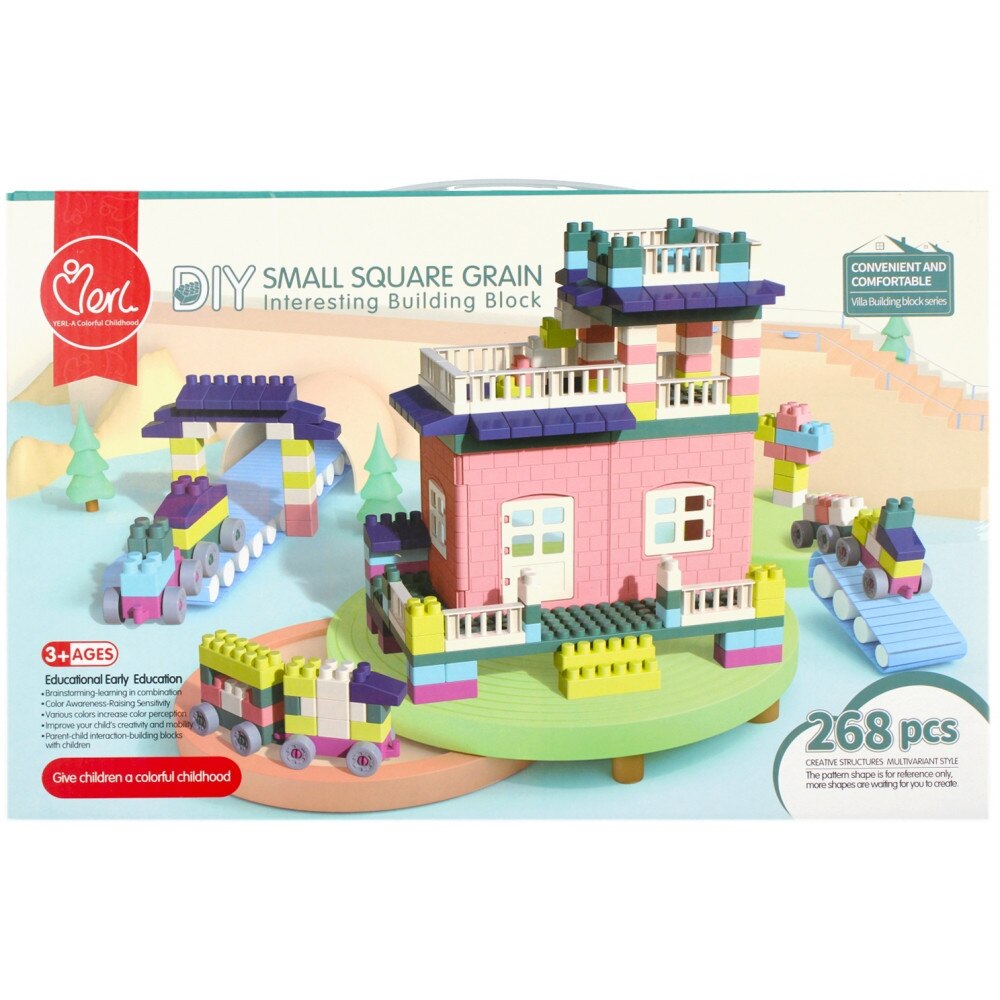 BLOCURI DE CONSTRUCTIE, YERL, 268 PIESE, 40X26X8 CM - eMAG.ro