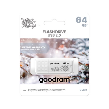 Memorie USB, Goodram, USB 2.0, 64 GB, Alb - eMAG.ro