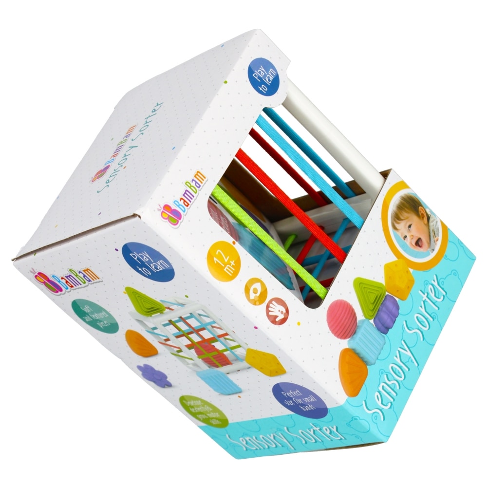 Cuburi senzoriale pentru copii, Bam Bam, Plastic, Multicolor, + 1 an ...