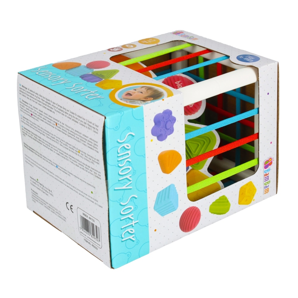 Cuburi senzoriale pentru copii, Bam Bam, Plastic, Multicolor, + 1 an ...