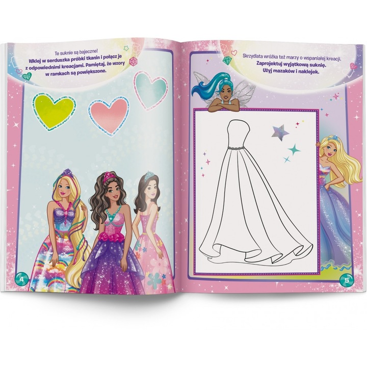 Carte de colorat, Ameet, Barbie, Stickere, A4, Multicolor - eMAG.ro