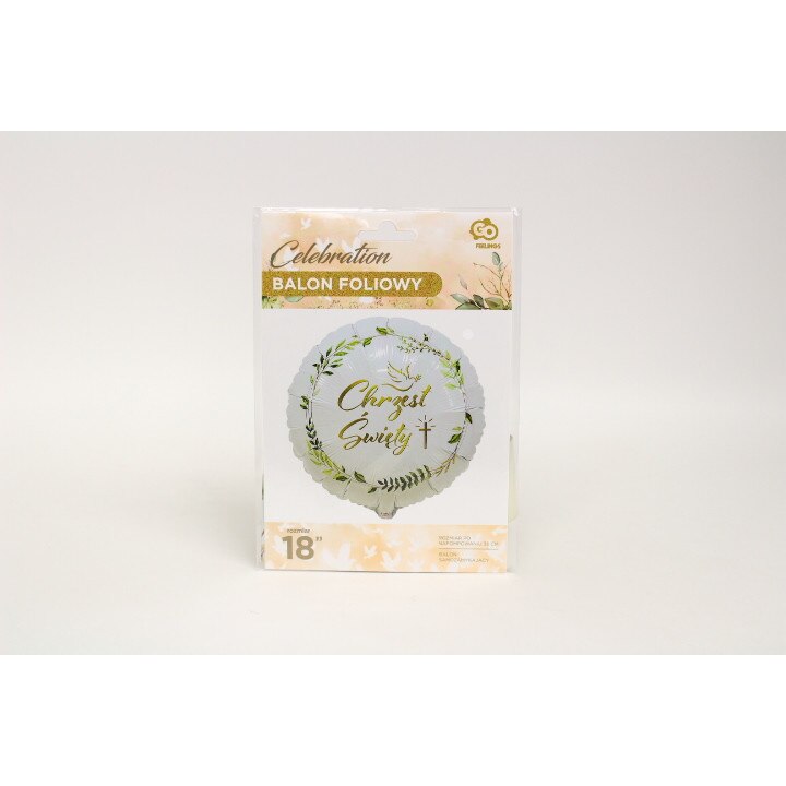 Balon de botez porumbel/cruce 18", Auriu/Alb - eMAG.ro