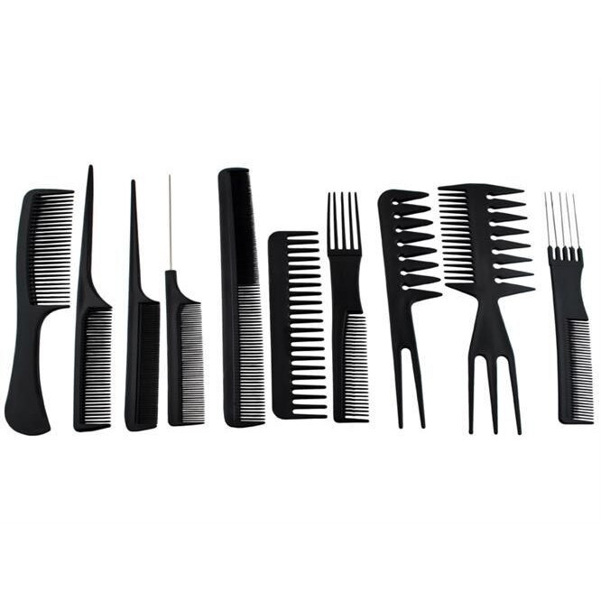 Set piepteni pentru coafura, Negru, 10 bucati - eMAG.ro