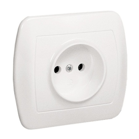 Priza simpla, Simon, 250 V, 16A, IP20, Plastic, 80.5x90x37.5 mm, Alb ...
