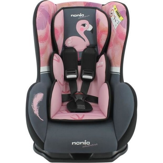 Scaun auto pentru copii, Nania, Flamingo, Roz - eMAG.ro