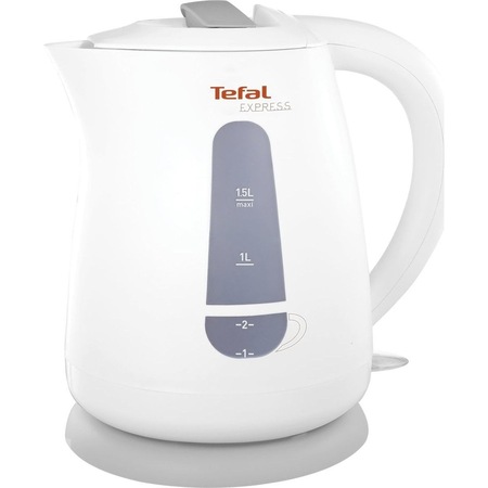 Чайник модел Express KO2991, Tefal, Пластмасов, Мощност 2200W, Капацитет 1.5 l, Филтър, Бял ...