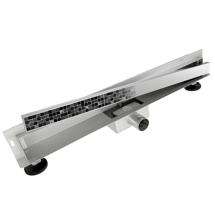 Rigola dus faiantabila / cu gratar 2in1 cu scurgere in perete, integral ...