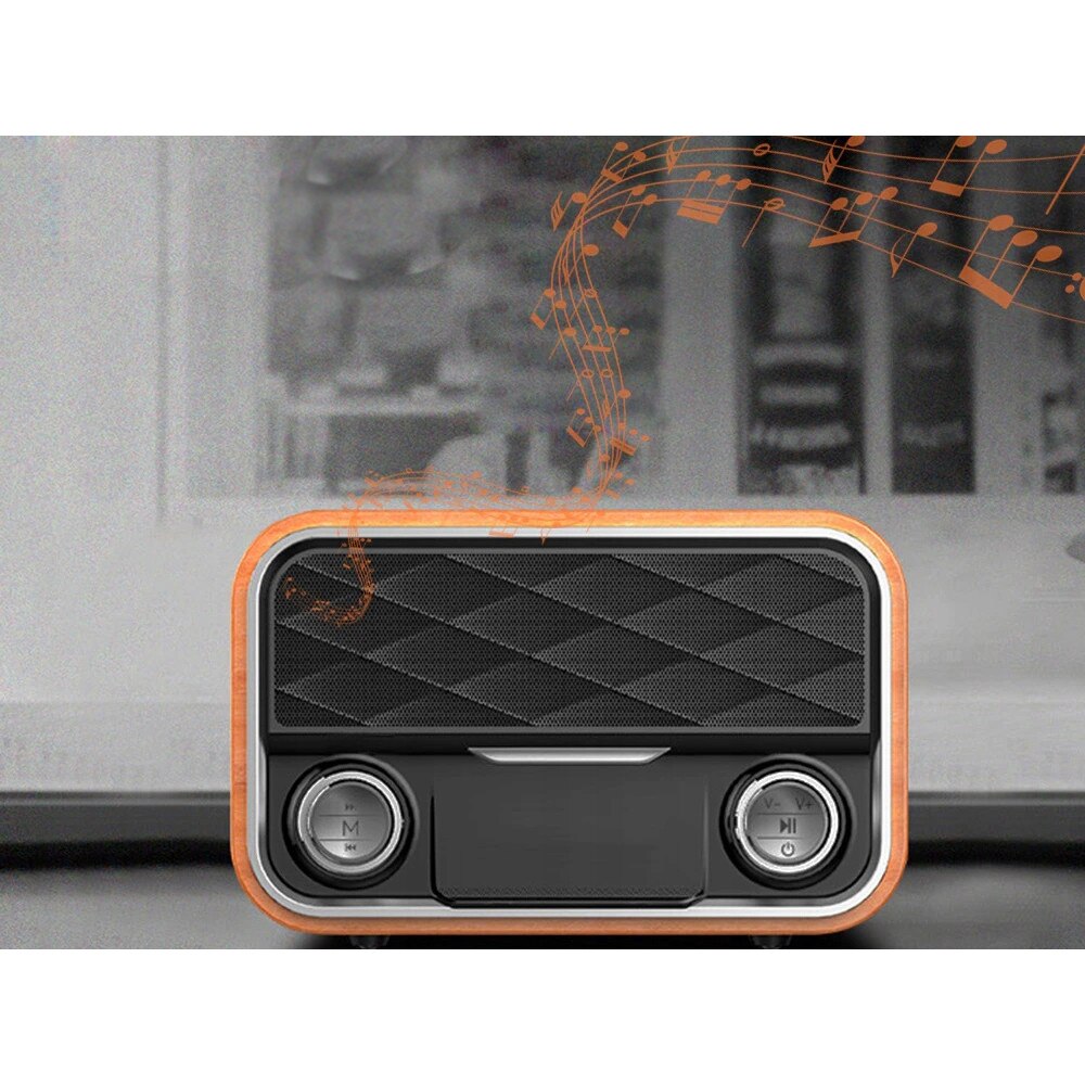 Radio Retro Portabil TNS, Bluetooth, USB, Aux, Card SD, Display LED ...