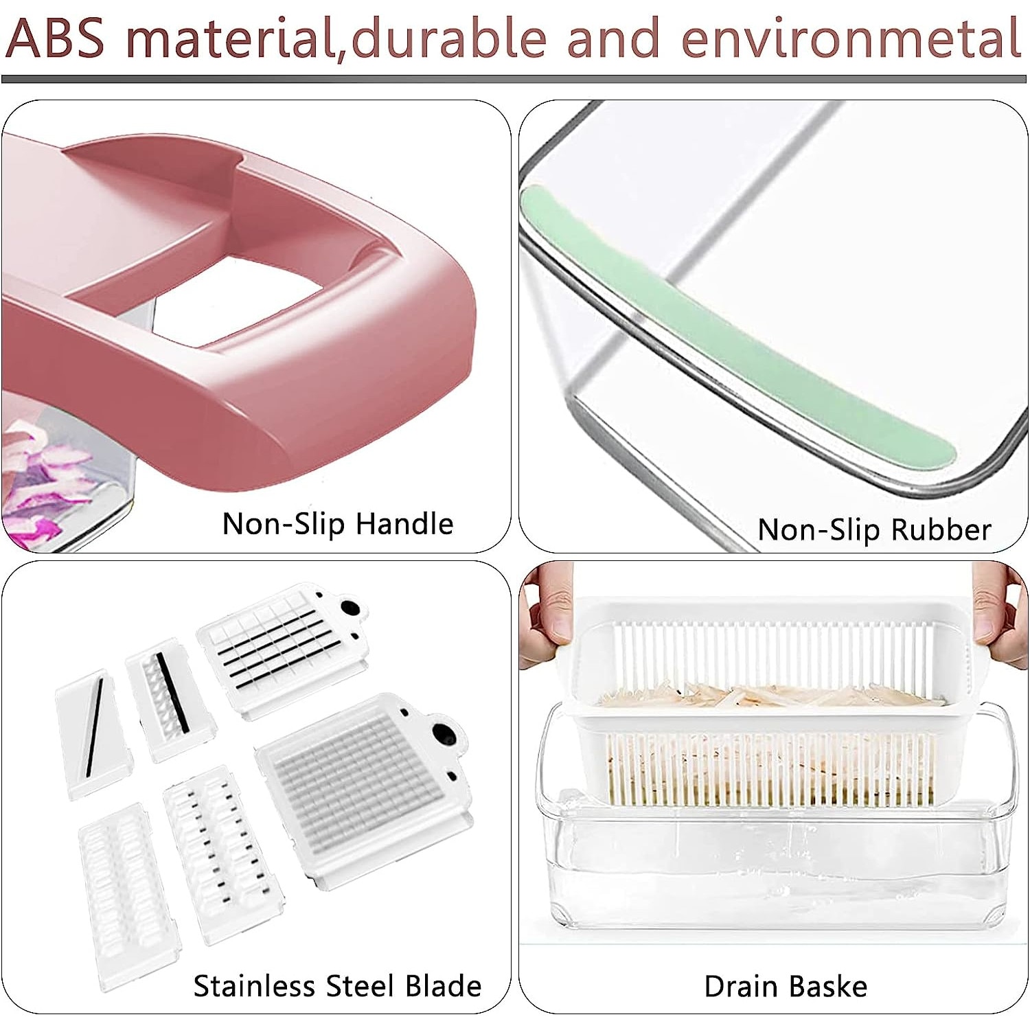 Feliator de legume multifunctional, Excitat®, Plastic, Roz, Razatoare ...