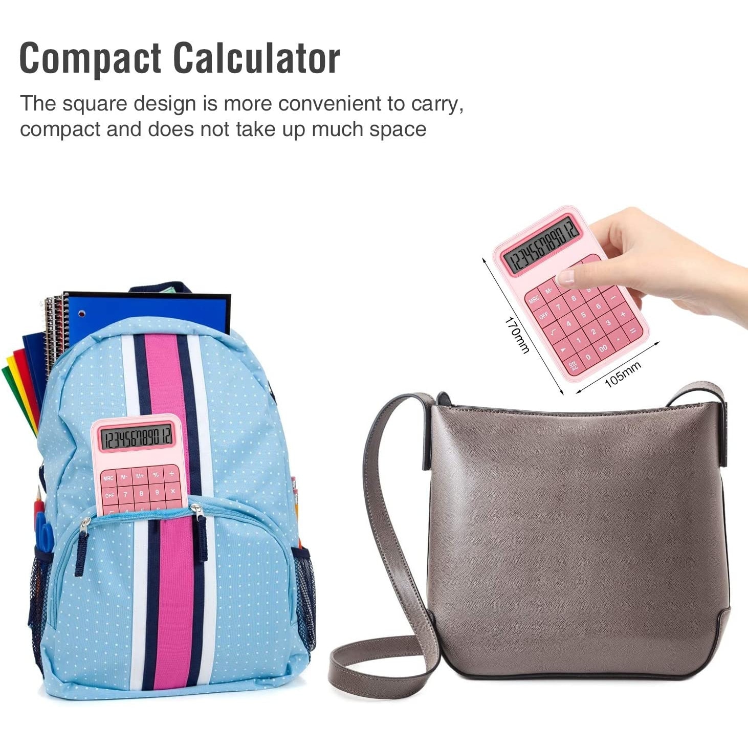 Calculator de birou, Functie standard, 12 cifre, Roz - eMAG.ro