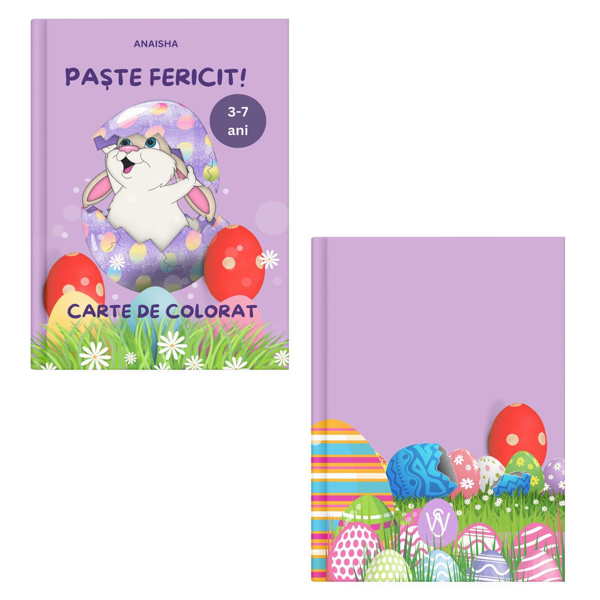 Carte de colorat pentru copii, A4, Paste fericit!, Anaisha - eMAG.ro