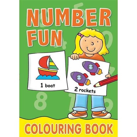 Carte de colorat Early Learning Numbers, Alligator, Verde - eMAG.ro