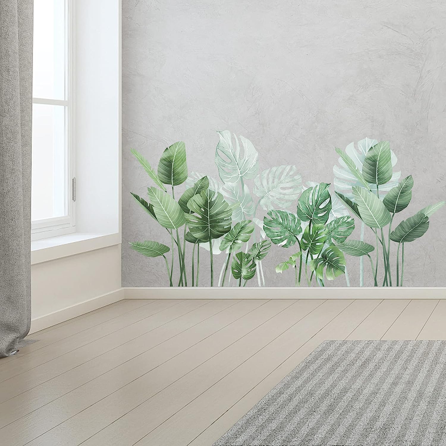 Sticker Decorativ cu Frunze de Philodendron Luxer, Autocolant ...