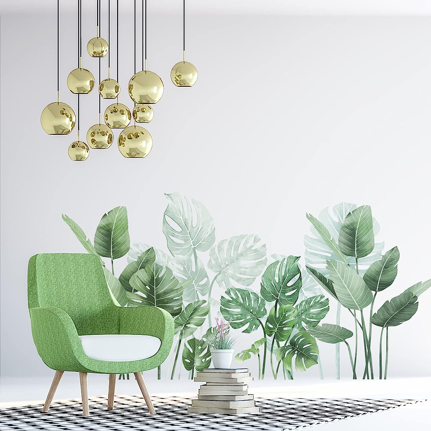 Sticker Decorativ cu Frunze de Philodendron Luxer, Autocolant ...