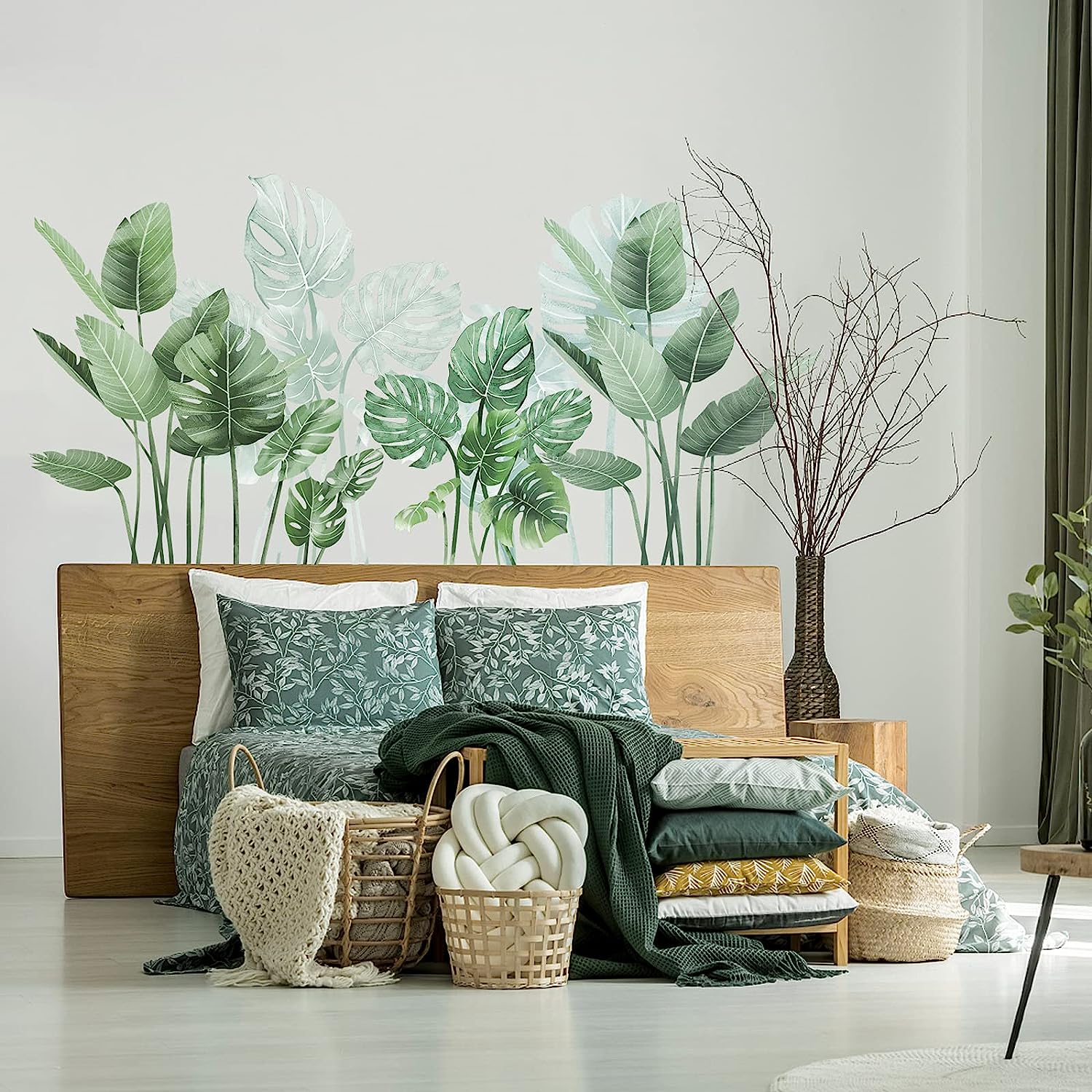 Sticker Decorativ cu Frunze de Philodendron Luxer, Autocolant ...