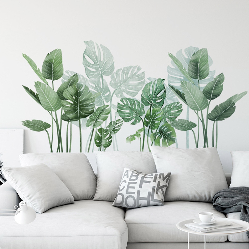 Sticker Decorativ cu Frunze de Philodendron Luxer, Autocolant ...