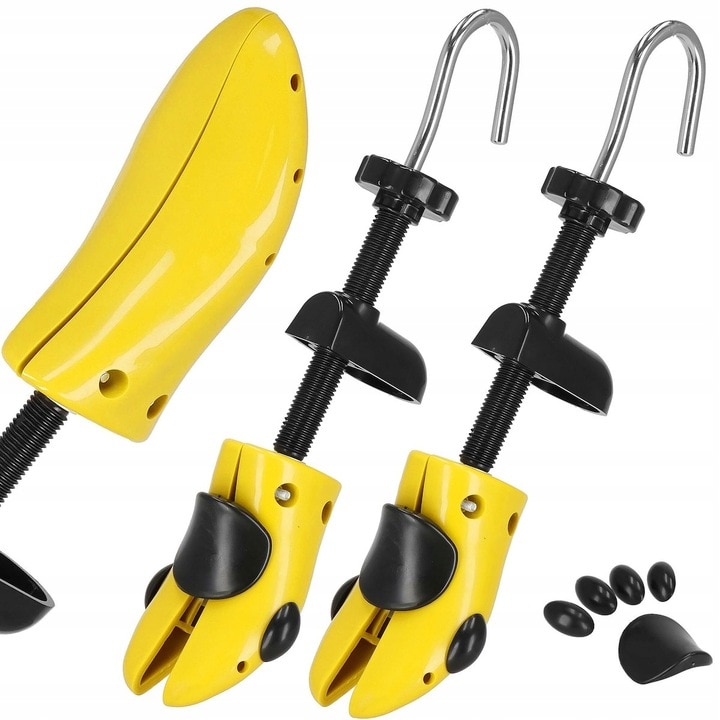 Set 2 sanuri pentru largit si alungit pantofi, din plastic, marime 36-38, galben - eMAG.ro