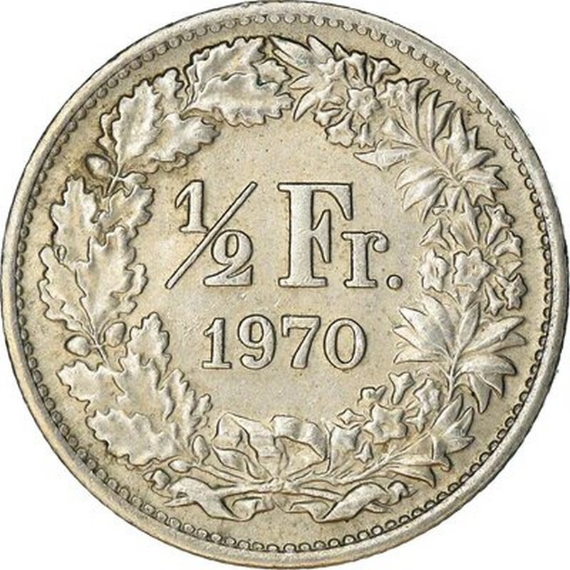 Moneda istorica din Argint 1\2 franc Helvetia - eMAG.ro