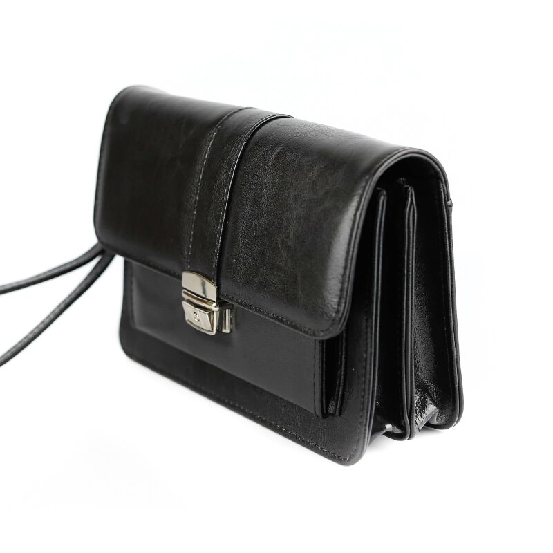 Plic husa documente barbati, Franczesko, Piele naturala, Negru - eMAG.ro