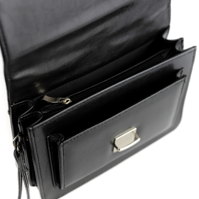 Plic husa documente barbati, Franczesko, Piele naturala, Negru - eMAG.ro