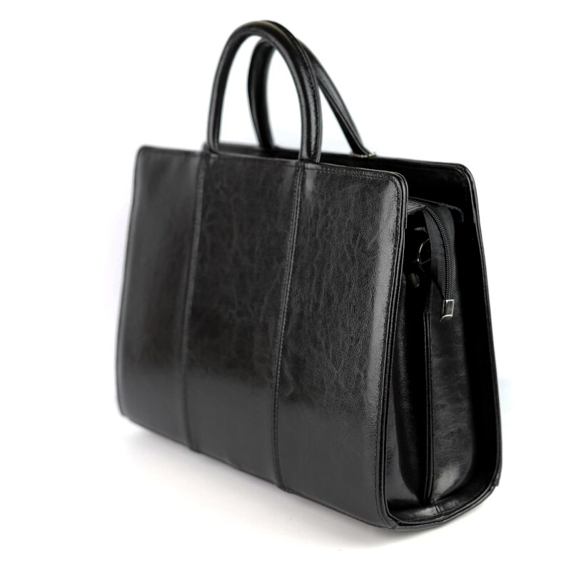 Geanta mare pentru dama, franczesko, Piele naturala, Negru - eMAG.ro