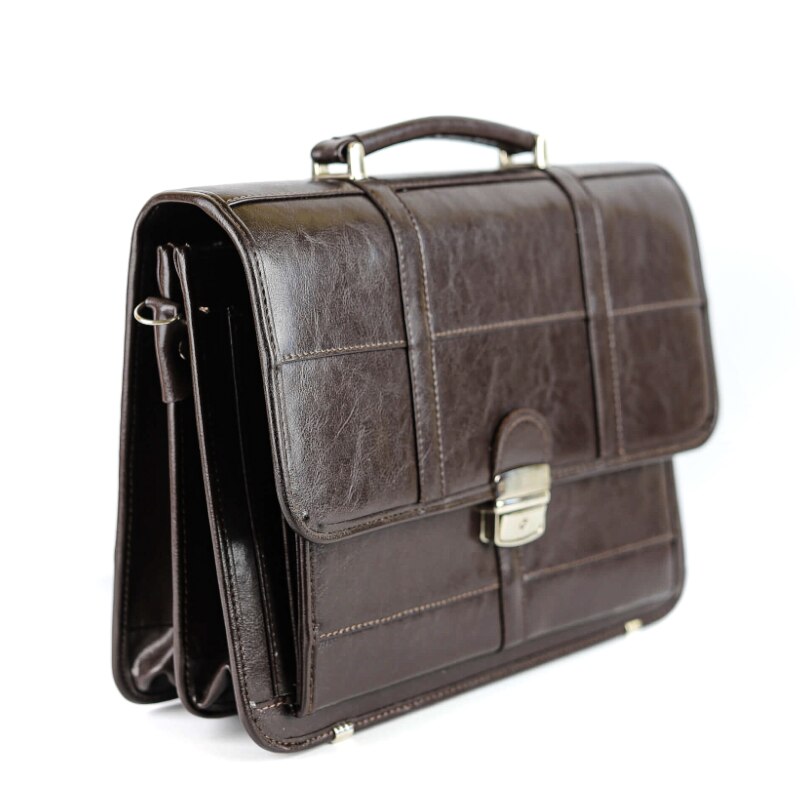 Servieta, Franczesko, Piele naturala, A4, Maro - eMAG.ro