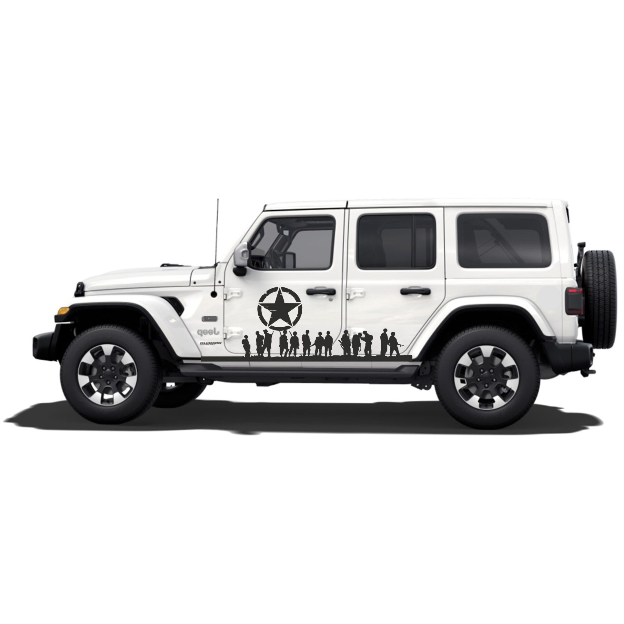 Set autocolante laterale, CarStickers.pl, Pentru JEEP WRANGLER - eMAG.ro