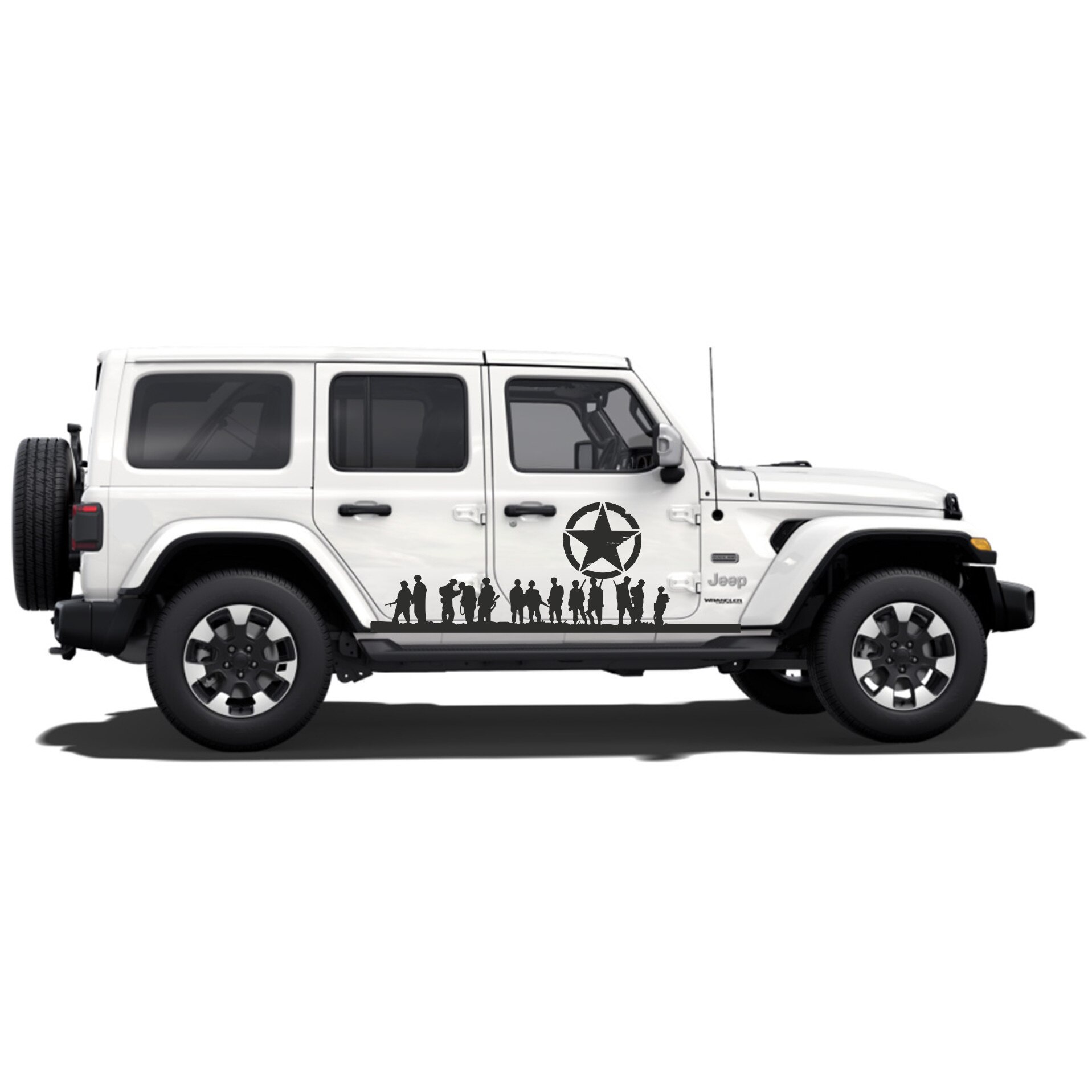 Set autocolante laterale, CarStickers.pl, Pentru JEEP WRANGLER - eMAG.ro