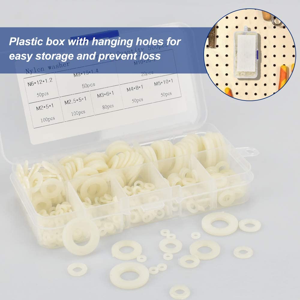 Set 500 garnituri O-ring, Nylon, Alb - eMAG.ro