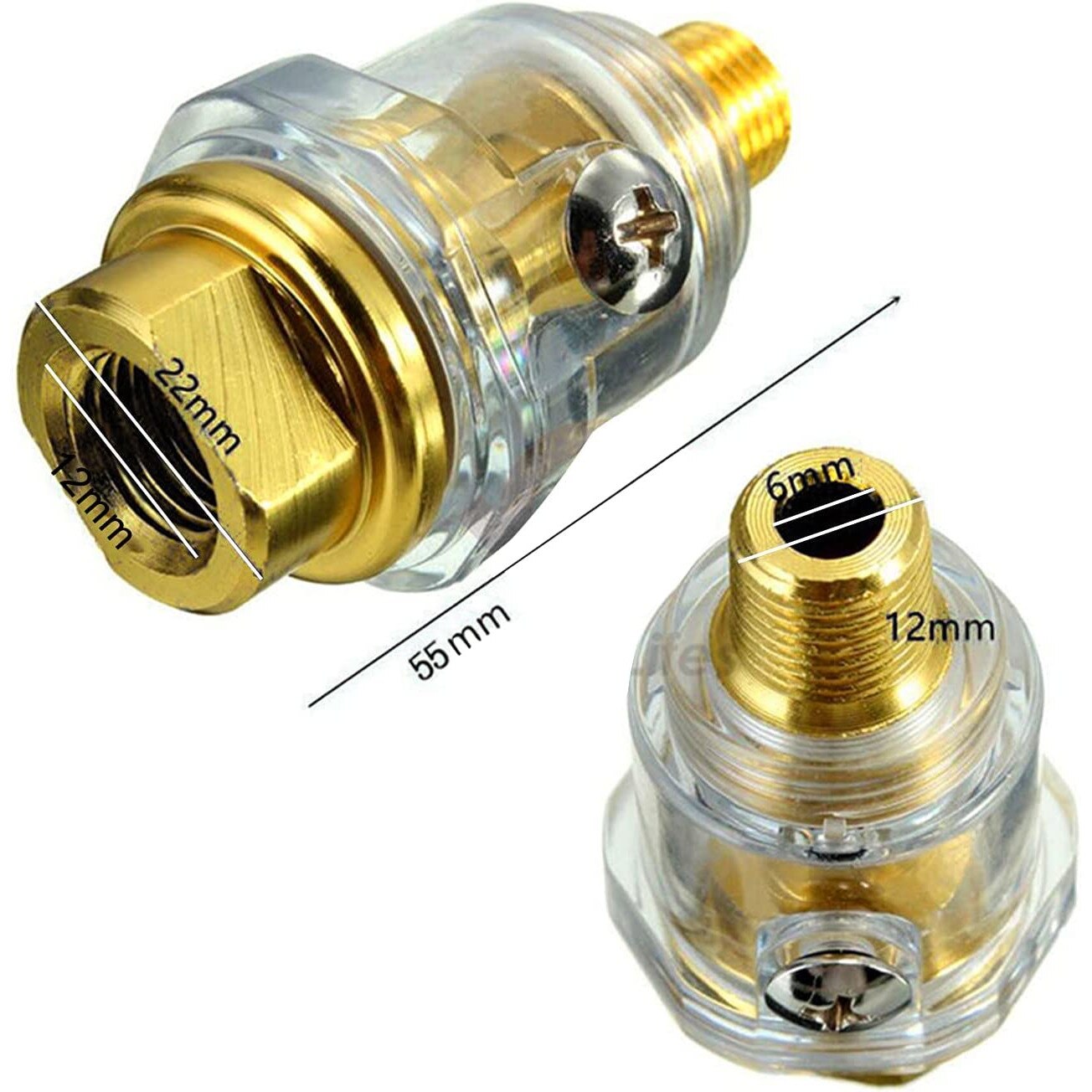 Set 2 supape compresor, Metal, 1/4", Auriu - eMAG.ro