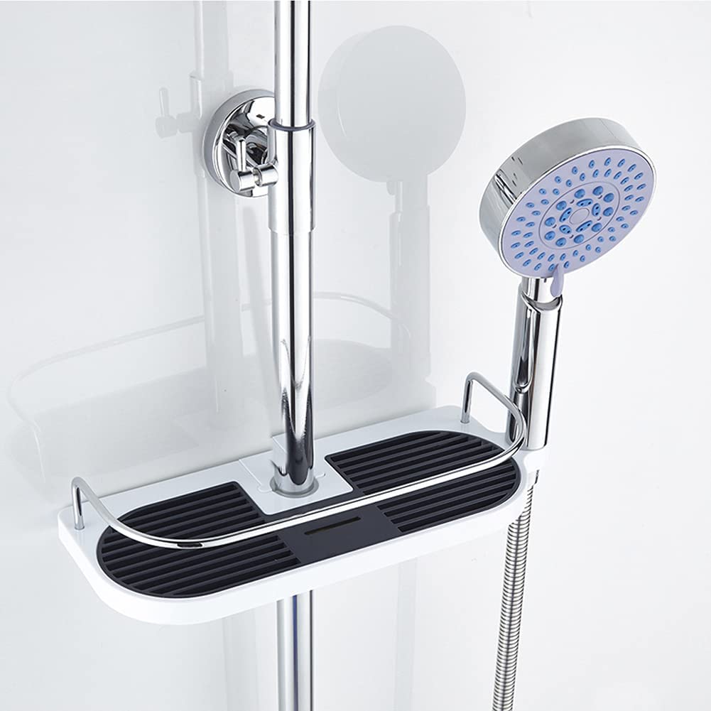 Raft de dus, ABS, fara gaurire, pentru sina de dus 19-25 mm, negru ...