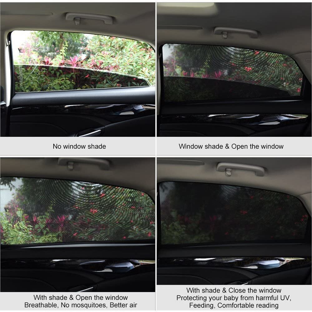 Set 2 parasolare geam auto, Negru - eMAG.ro