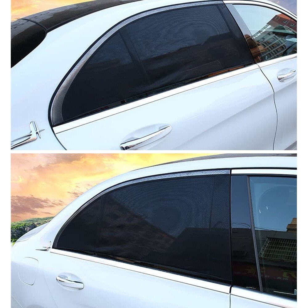 Set 2 parasolare geam auto, Negru - eMAG.ro