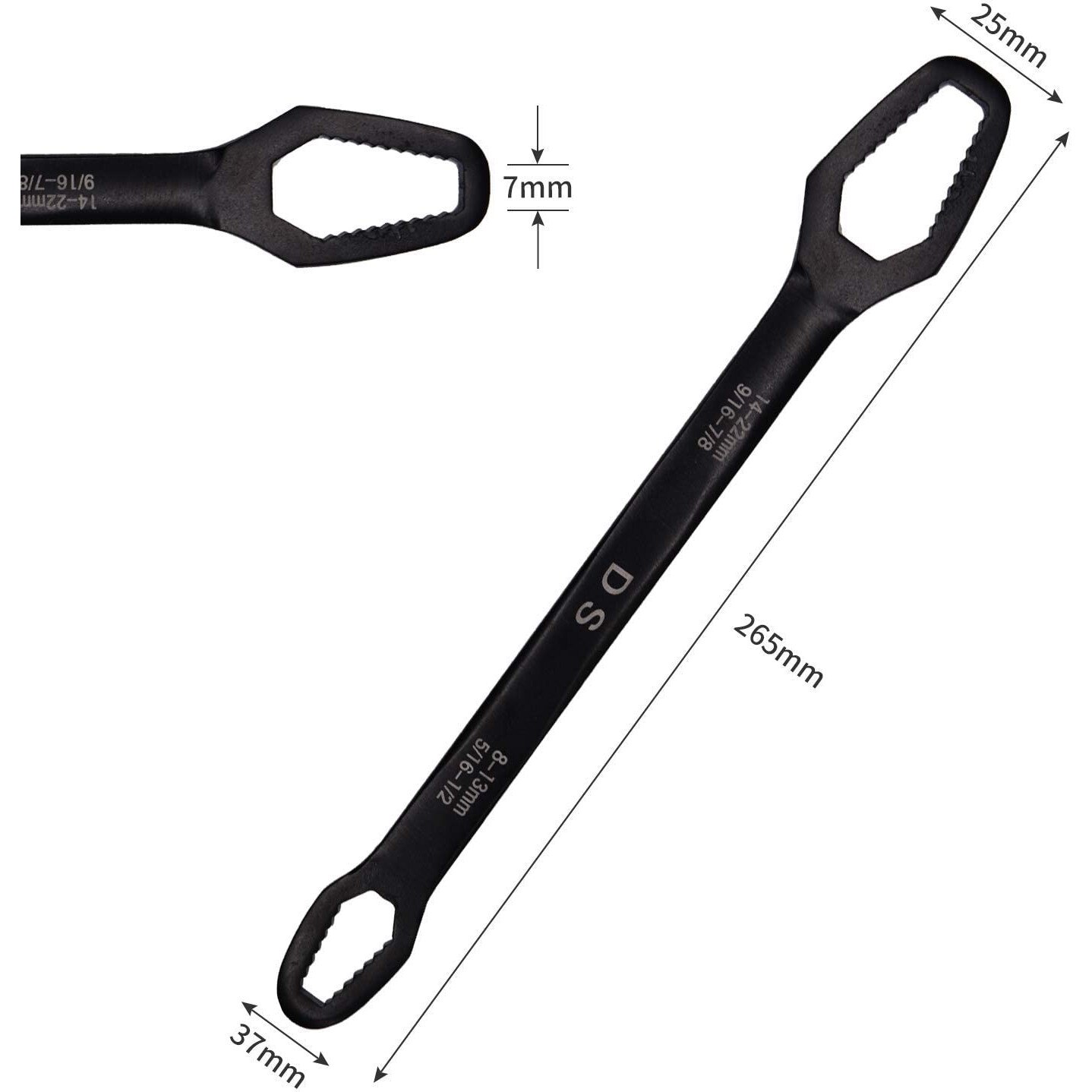 Cheie inelara, 8-22 mm, Negru - eMAG.ro