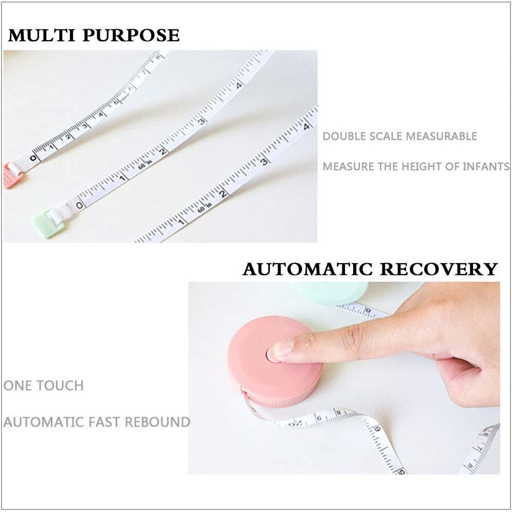 Set 3 buc metru de croitorie, PVC, 1.5m, Multicolor - eMAG.ro