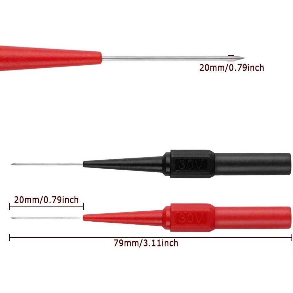 4 buc. Sonda de testare Multimetru pentru Cabluri de testare, din otel ...