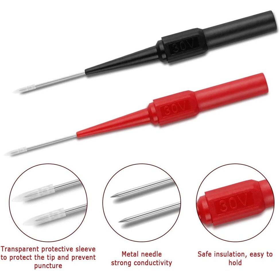 4 buc. Sonda de testare Multimetru pentru Cabluri de testare, din otel ...