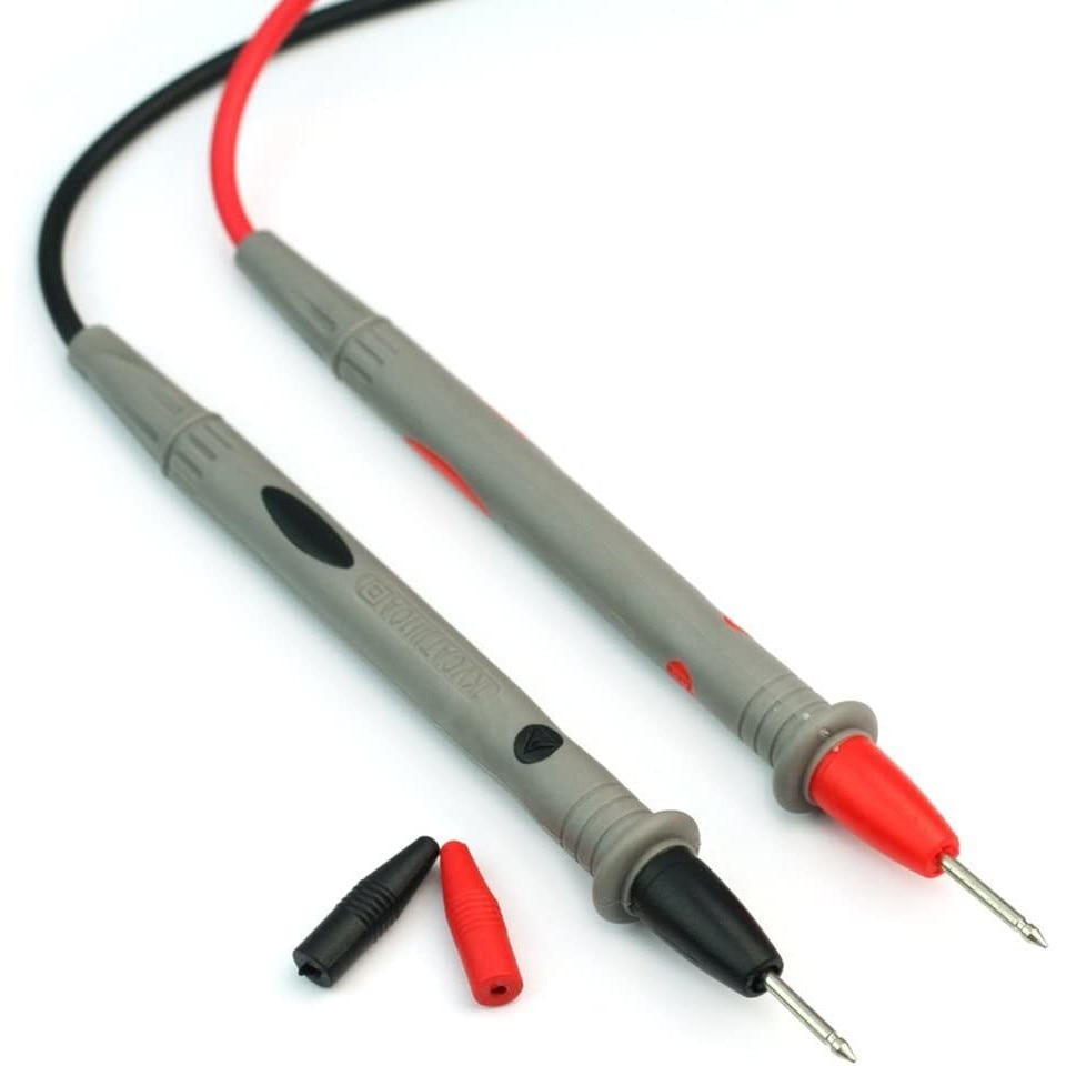 Set 2 cablu multimetru digital, Silicon/Cupru, 1000V, 20A, Rosu/Gri ...