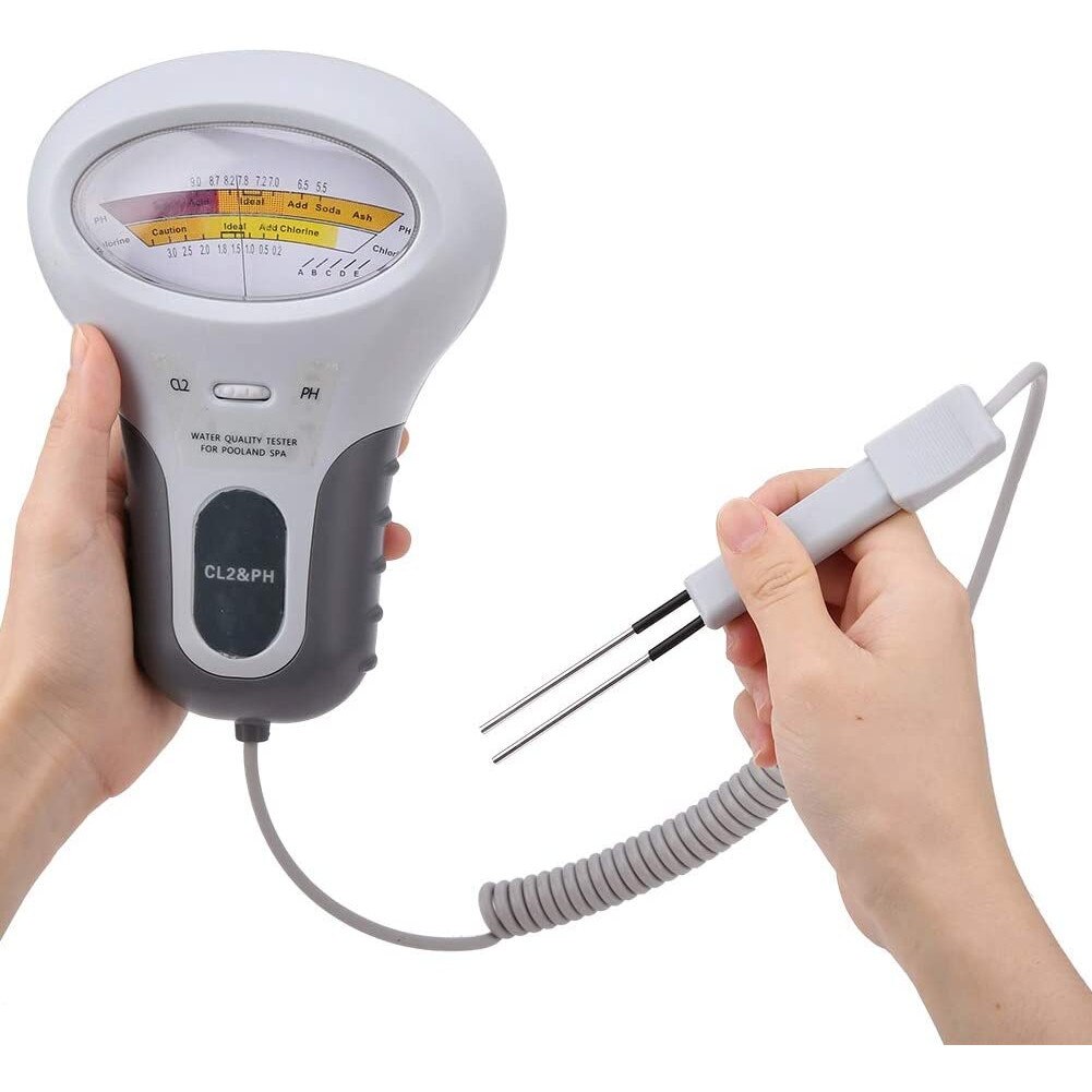 Tester de clor LCD, Alb/Gri - eMAG.ro