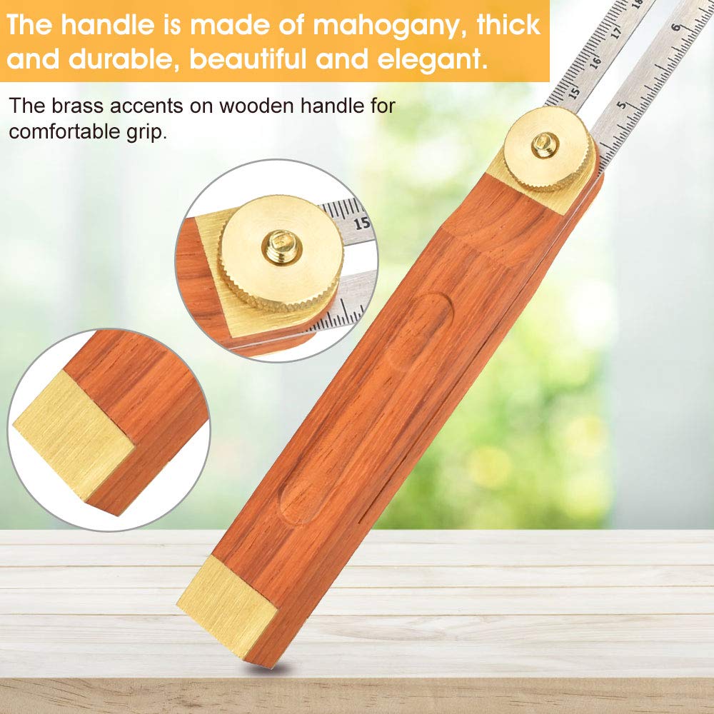 Teu, Inox/Lemn, 200 mm, Maro/Transparent - eMAG.ro