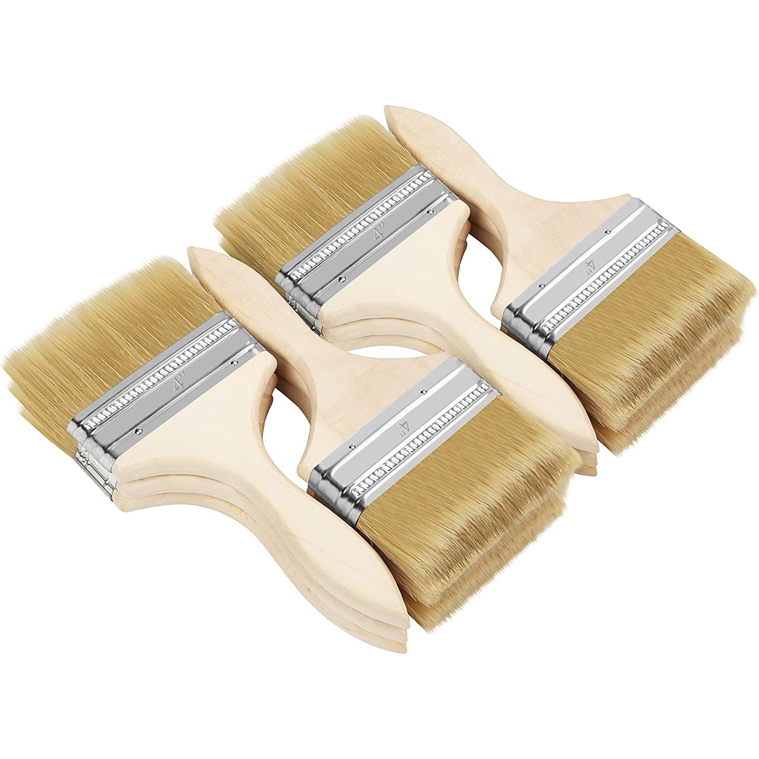 Set 12 pensule pentru vopsit, 101.6 mm, Bej - eMAG.ro