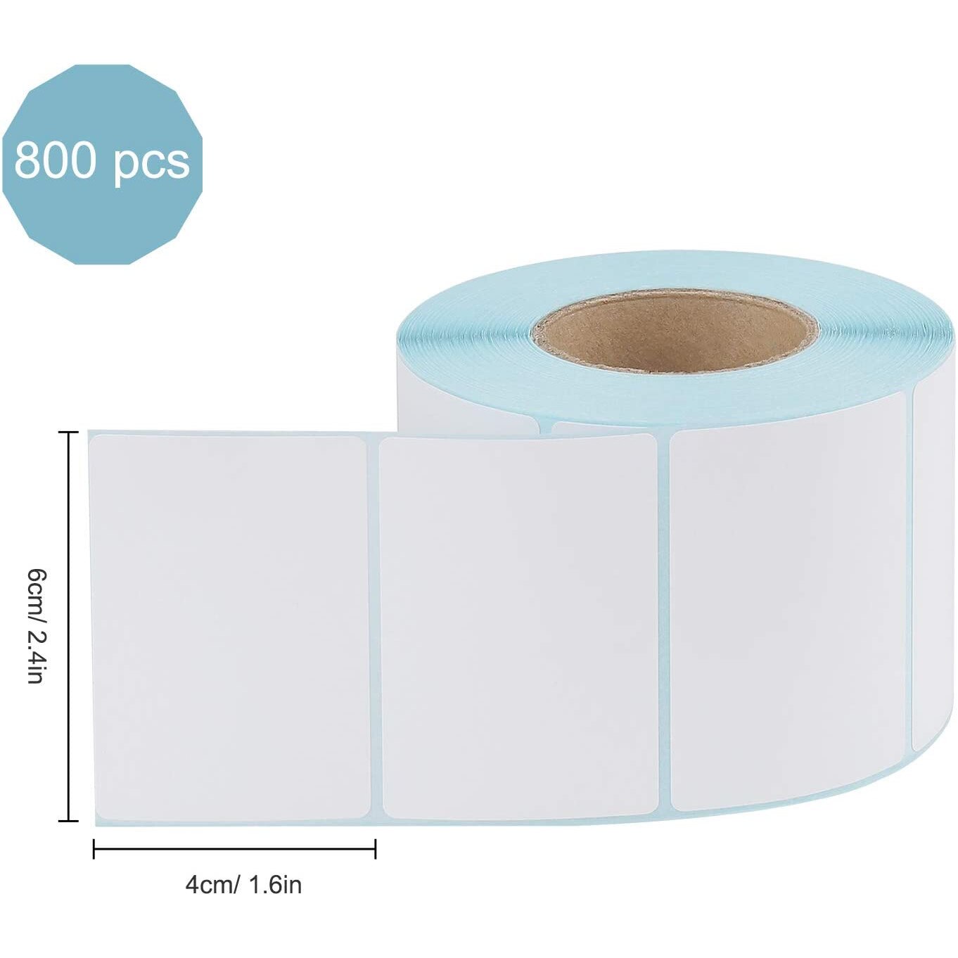 Set etichete autocolante, 800 buc, 6 x 4 cm, Alb - eMAG.ro