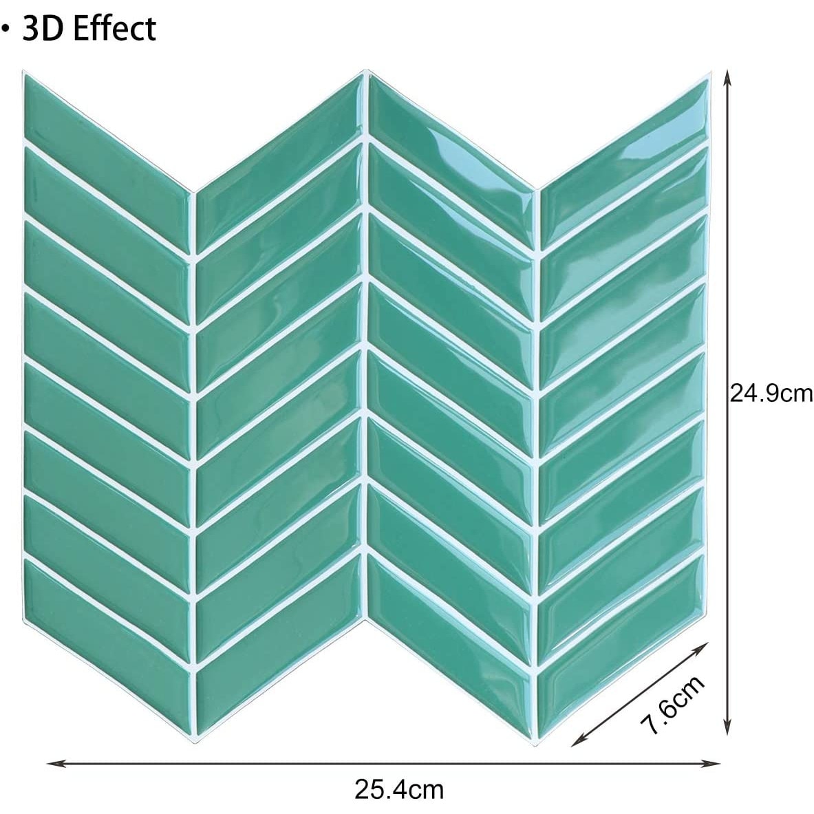 Set 4 autocolante model de faianta, 250x254 mm, Verde - eMAG.ro