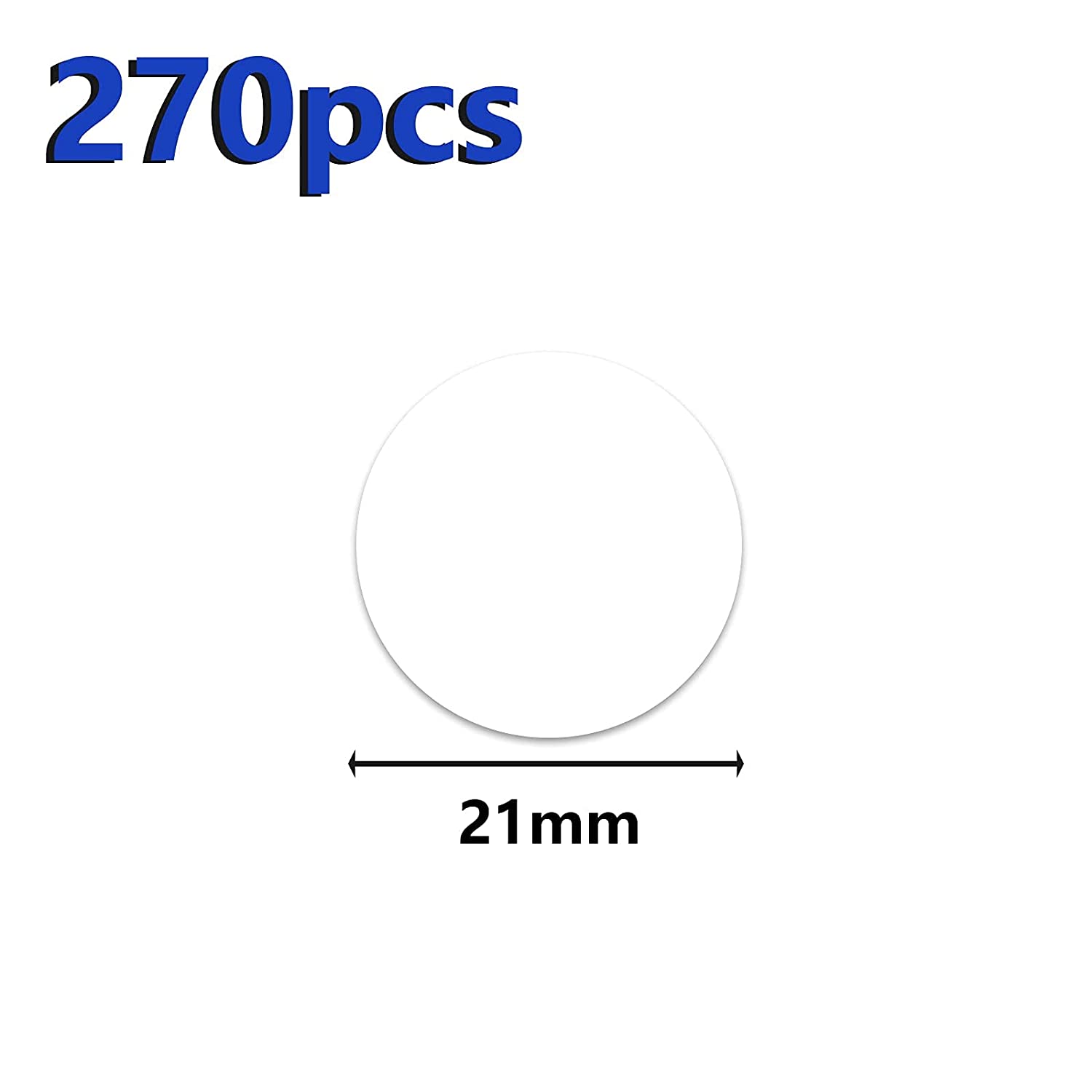 Capace autoadezive pentru suruburi, PVC, 270 buc, Alb - eMAG.ro