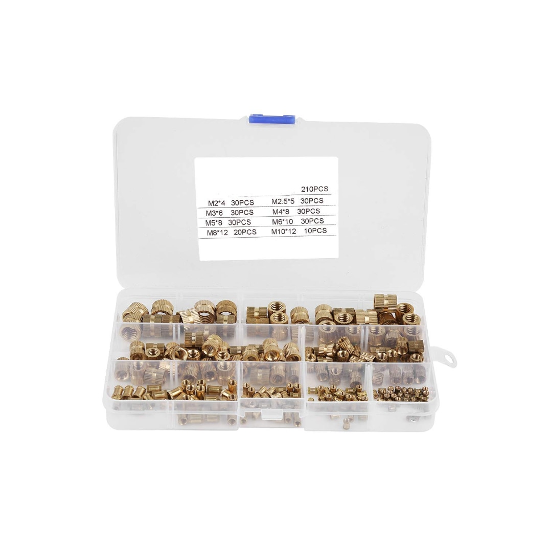 210 buc din alama cilindru piulita moleta Insertie rotunda piulita ...