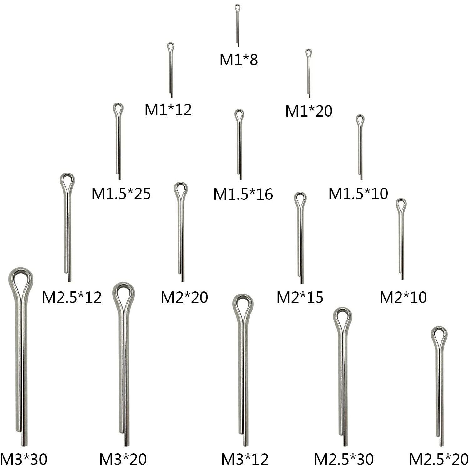 Set 150 stifturi, Inox, Argintiu - eMAG.ro
