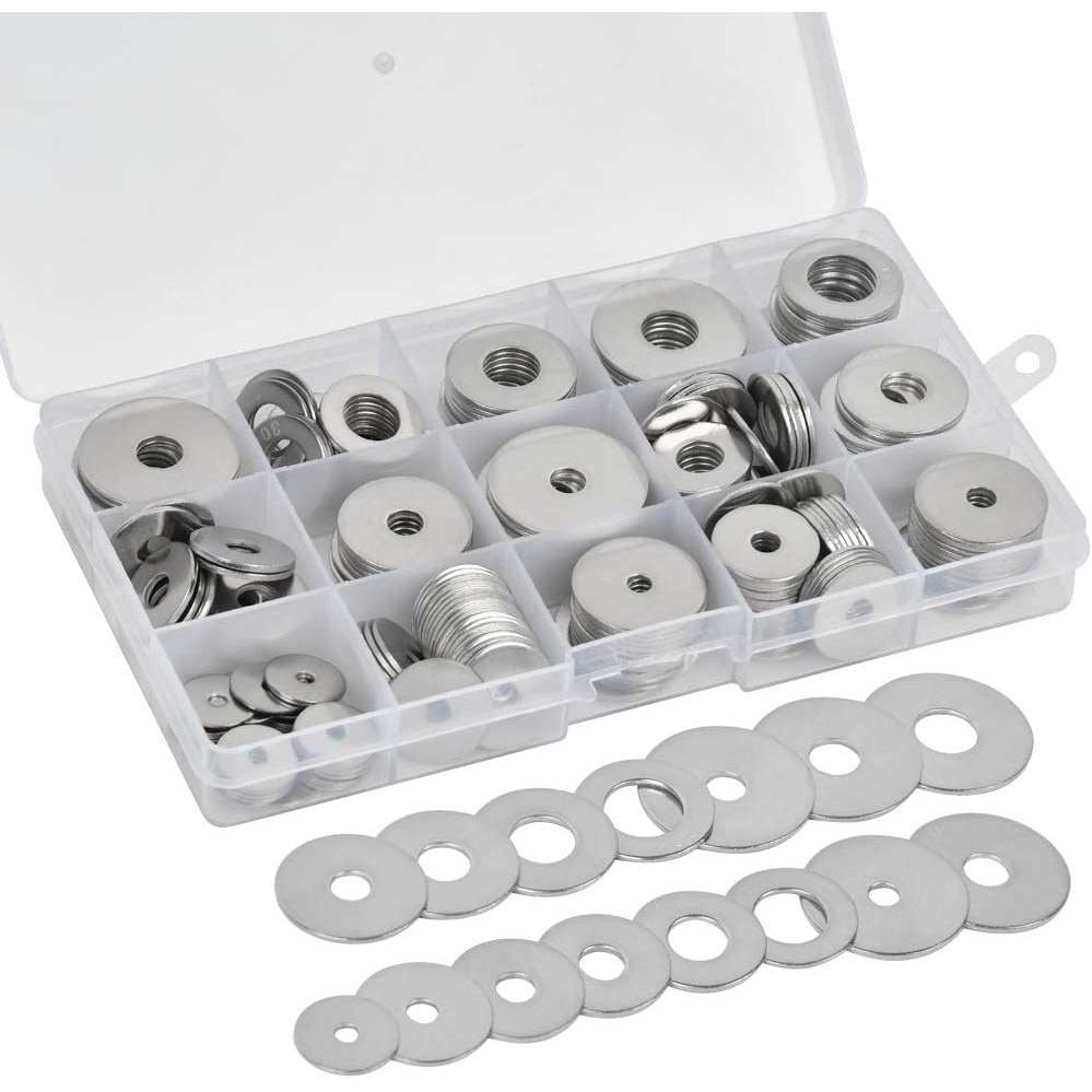 Set 225 saibe, Inox, Diverse marimi, Argintiu - eMAG.ro