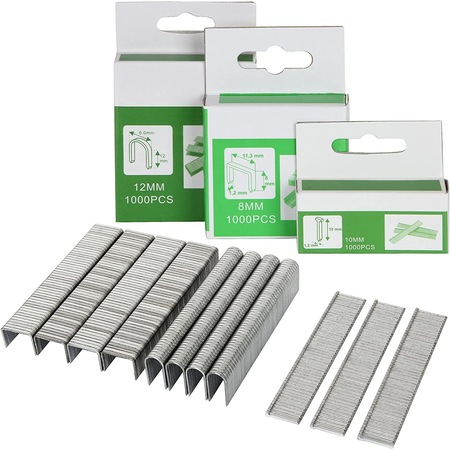 Pachet de 15000 de capse, de tip D/ U/ T, Metal, 10/12/8mm, Argintiu ...